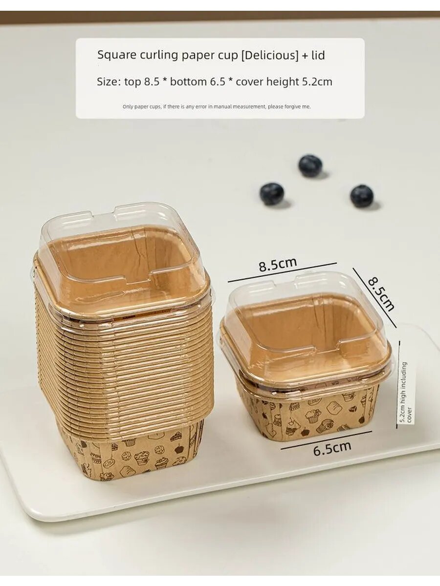 Капкейки (вкусный цвет с крышкой — 50 шт)