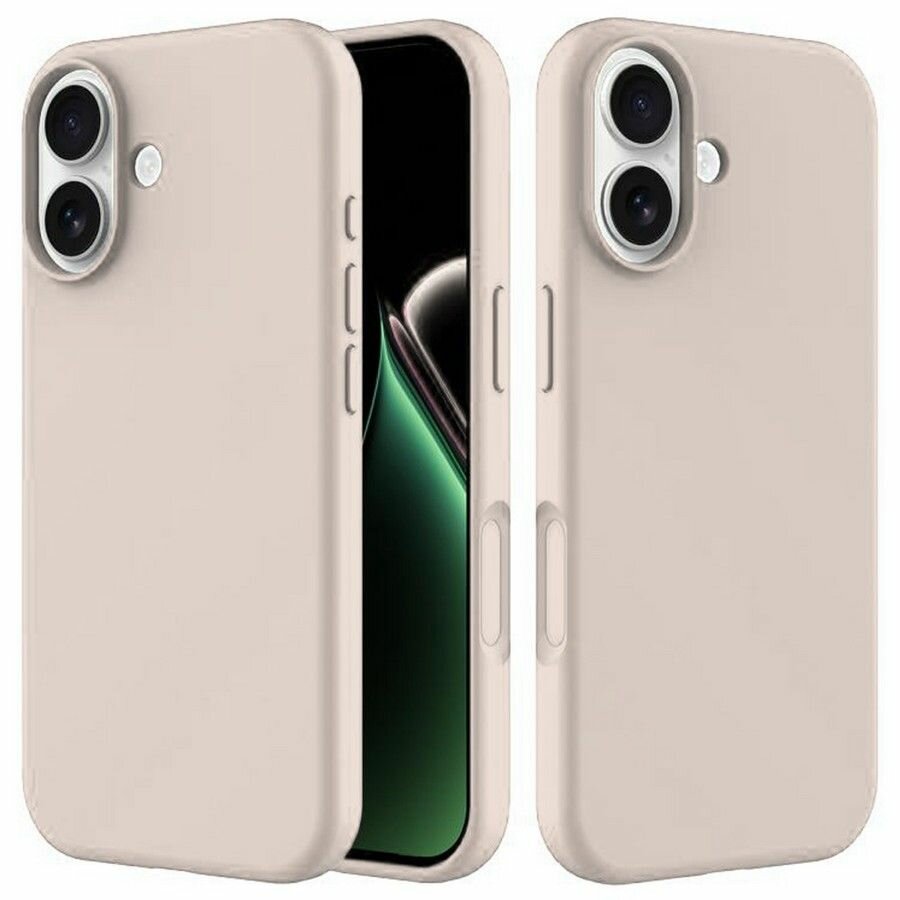 Силиконовая накладка без логотипа (Silicone Case) для Apple iPhone 17 кремовый