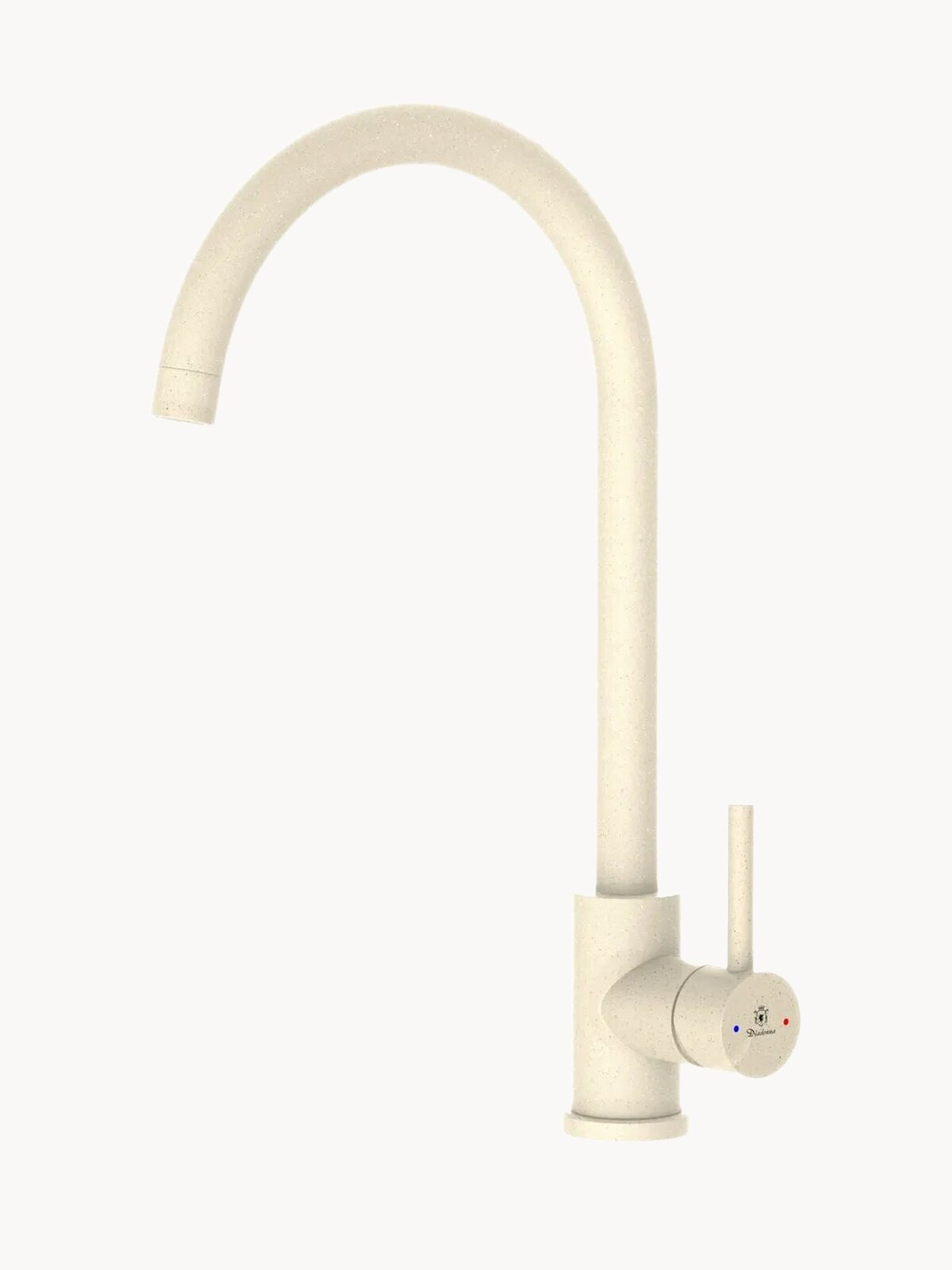 Смеситель Diadonna, кухонный, с высоким изливом, нержавеющая сталь, бежевый