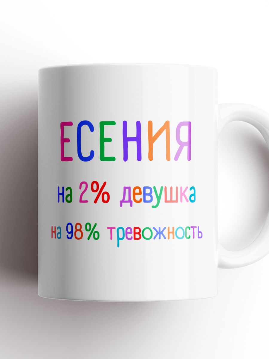 Кружка с приколом подарочная с именем Есения