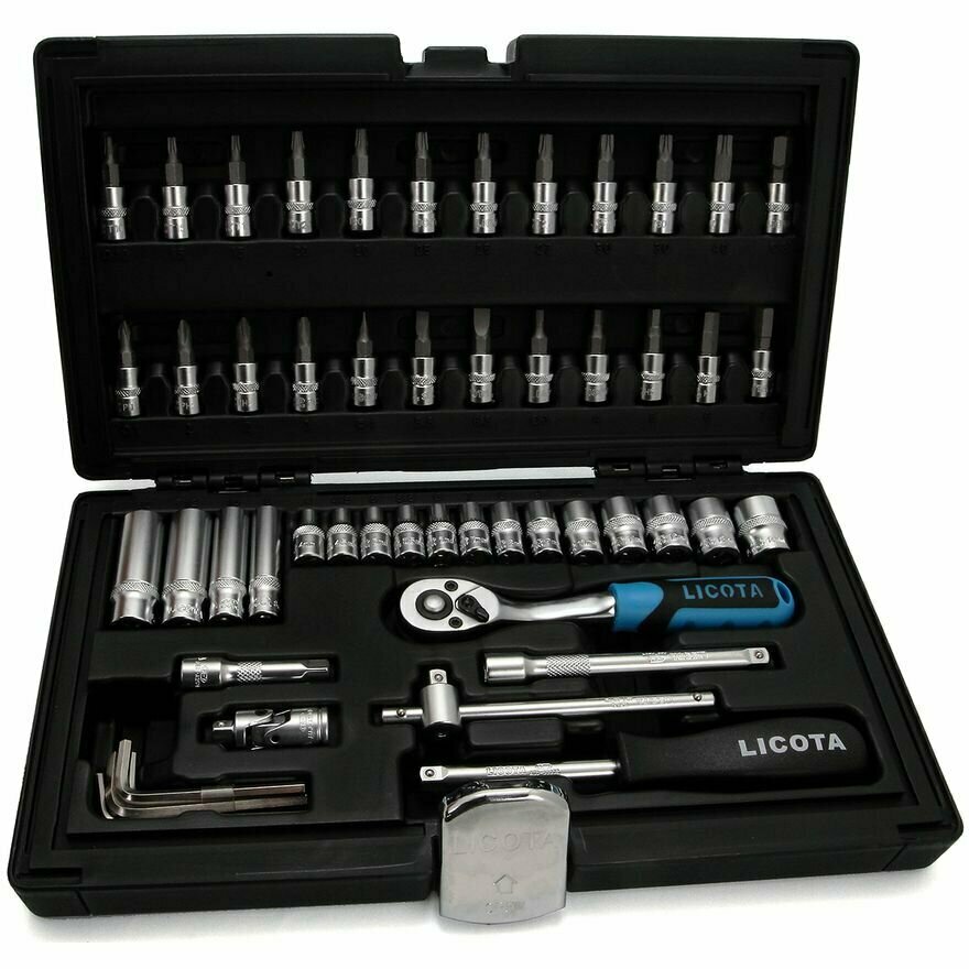 Licota ALK-8003F Набор торцевых головок 1/4" 6гр. 54пр.