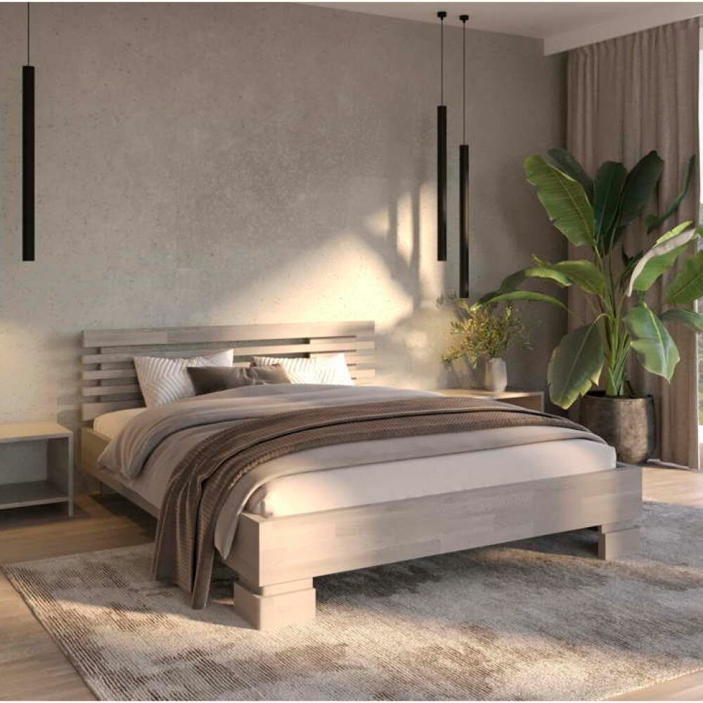 Кровать двуспальная 160x200 Фудо цвет Сосна