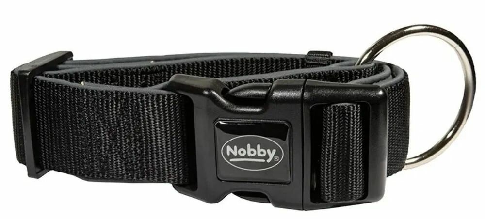 Nobby Ошейник Classic Preno Extra для собак, нейлон, черный, 38-40 мм, 32-45 см, 1 шт