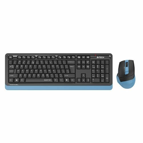 Комплект (клавиатура+мышь) A4TECH Fstyler FGS1035Q, USB, беспроводной, черный [fgs1035q navy blue]