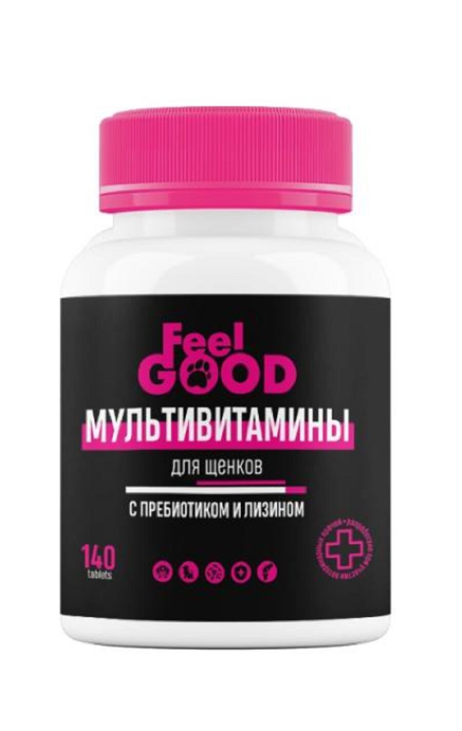 FeelGOOD Мультивитамины для щенков с пребиотиком и лизином, 140 таблеток