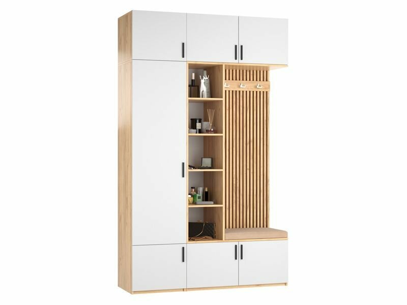 Прихожая в коридор "Дуглас 10" 135х240х50 Дуб крафт золотой / Лотос