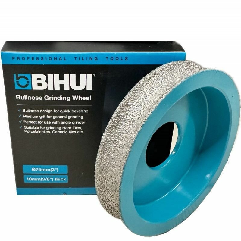 Диск для скругления плитки BIHUI Ø75мм, толщина 10мм, #50, арт. DGW310