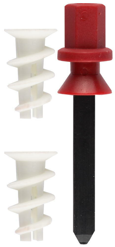 Нейлоновый дюбель ЗУБР дрива, 23 мм, 100 шт, для гипсокартона, установка дрелью, с насадкой 4-301255