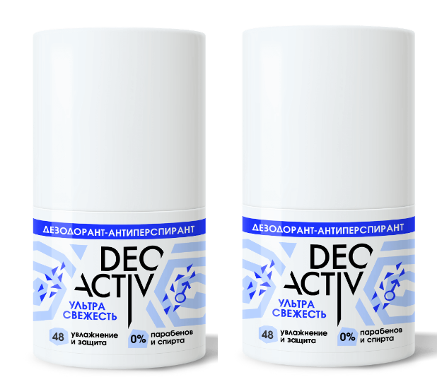 Дезодорант-антиперспирант Deo Activ Ультра свежесть, 50 мл, 2 шт