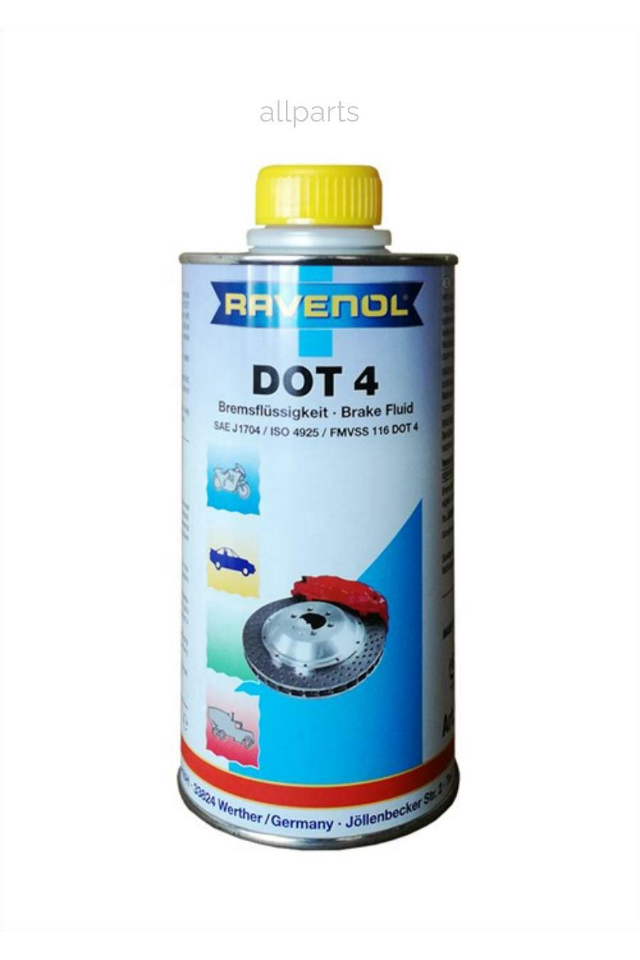 RAVENOL 4014835692152 тормозная жидкость RAVENOL DOT-4 (0,5 Л)