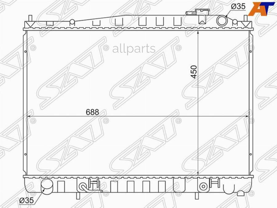 SAT NS0006-Y33 Радиатор Nissan Cedric 95-04 / Gloria 95-04