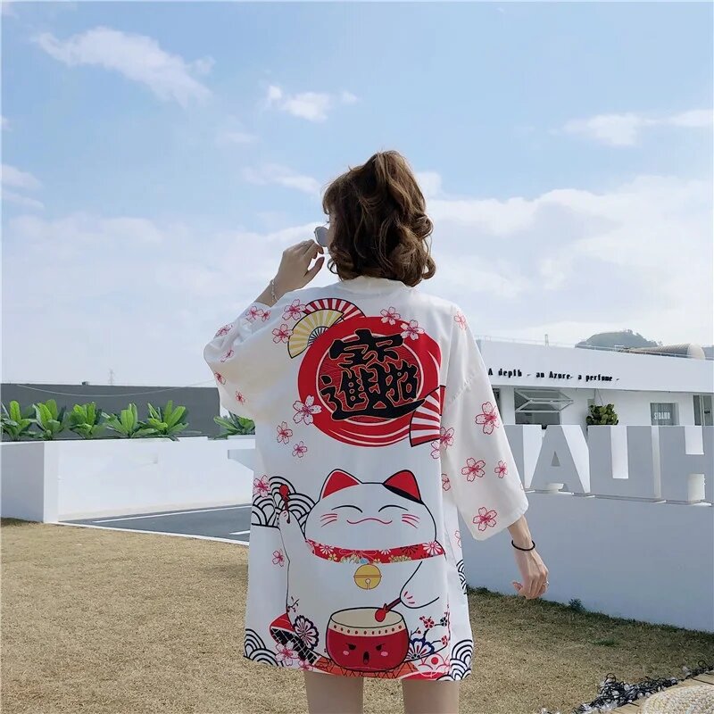 Женское кимоно Tangspoem Белый, 7