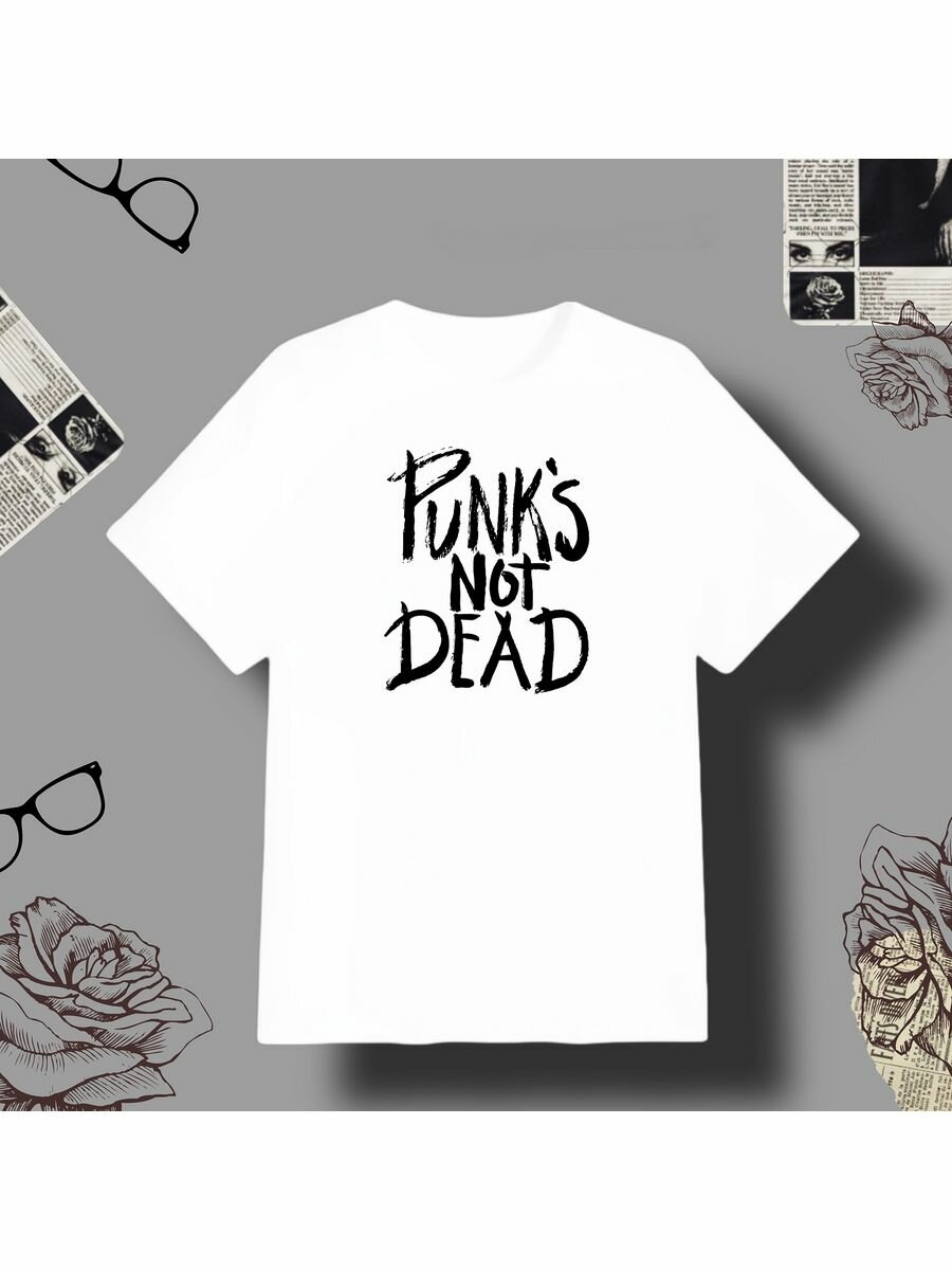Футболка надпись punks not dead панки не умерли