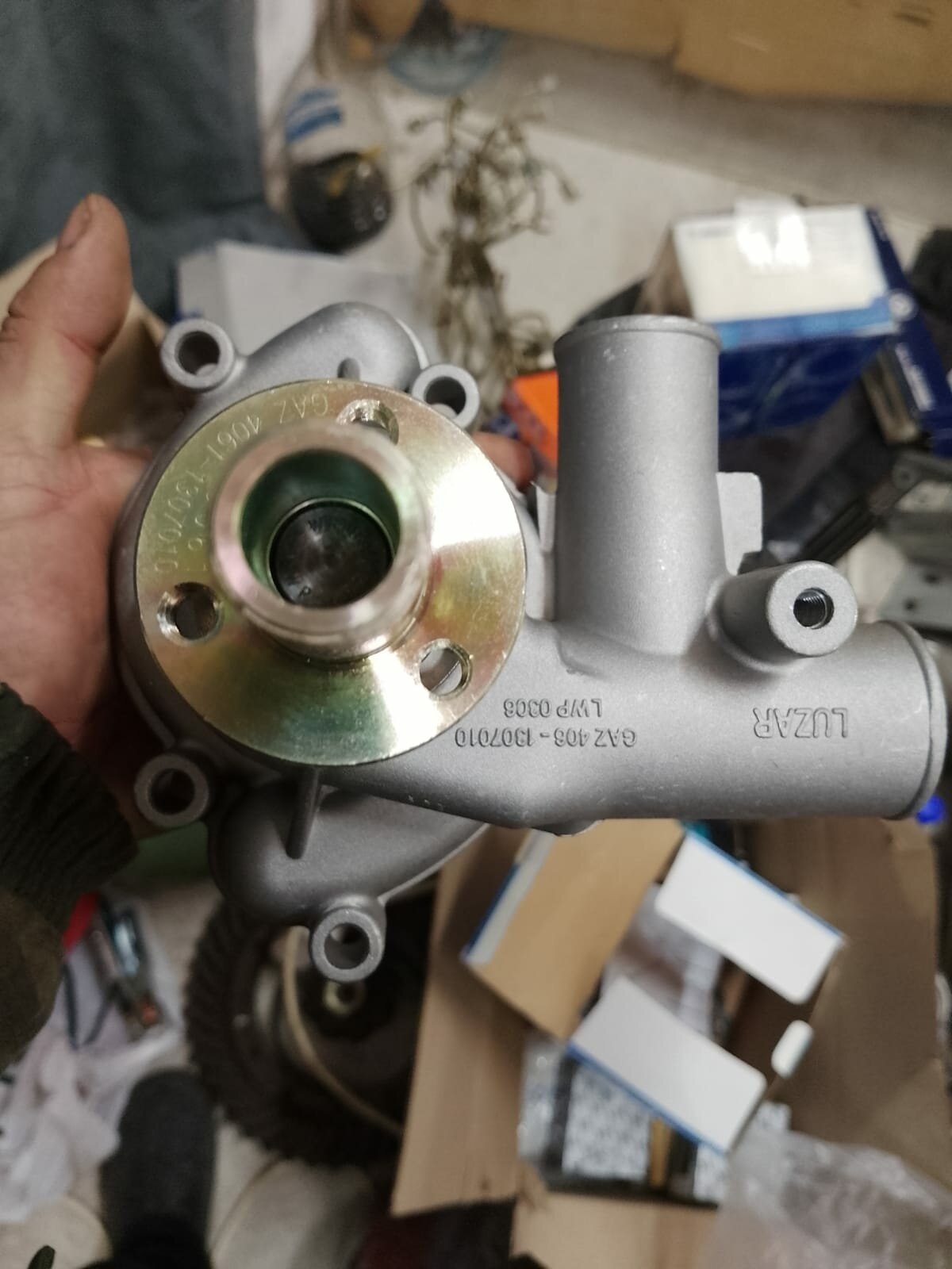 Насос водяной с прокладкой комплект помпа (для автомобиля газель, соболь, двигатель змз 4061.10, 4063.10) УАЗ 040610390662900 ЗМЗ 4061.3906629