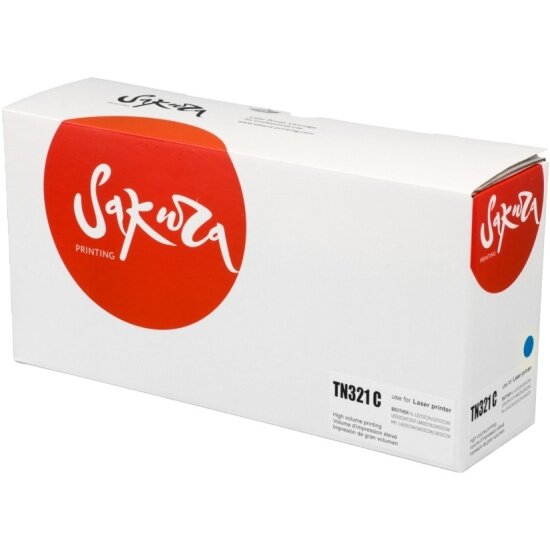 Картридж Sakura Printing Sakura TN321C для Brother HL-8250/HL-8350/DCP-8400/DCP-8450/MFC-8650, голубой, 1500 к.