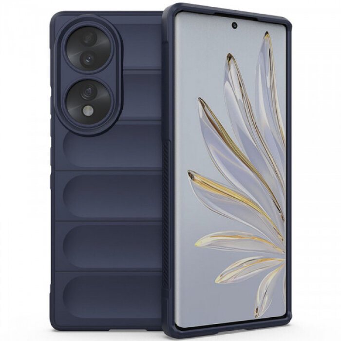 Flex Silicone Противоударный чехол для Honor 70 с защитой камеры и микрофиброй