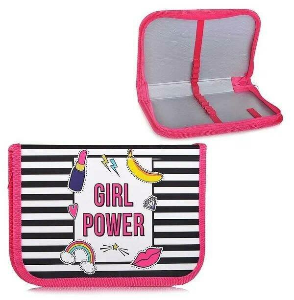 Пенал Пчелка односекционный большой, Soft , Girl Power (ПО-401)