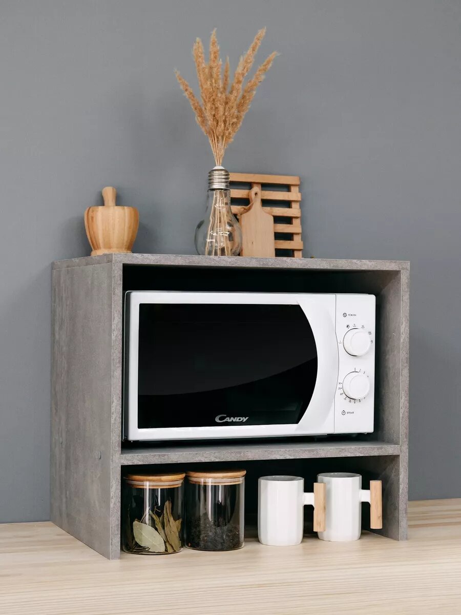 Полка настольная для микроволновки на кухню, подставка для микроволновой печи, СВЧ 53х48х40 см