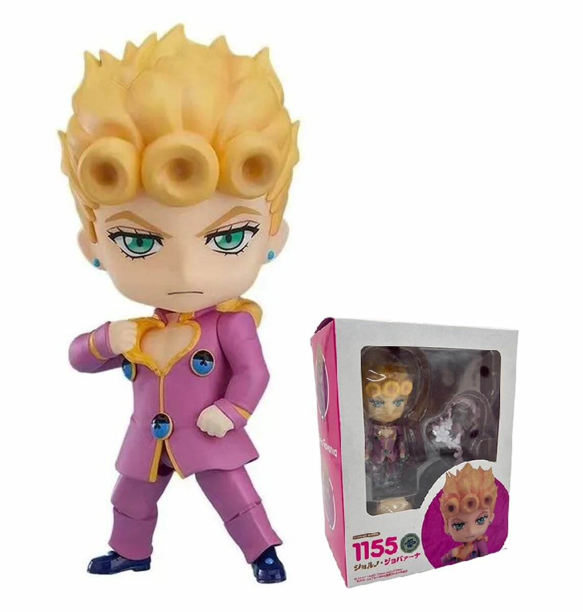 Фигурка Невероятные приключения ДжоДжо Джорно Джованна / Giorno Giovanna 1155 (10см)