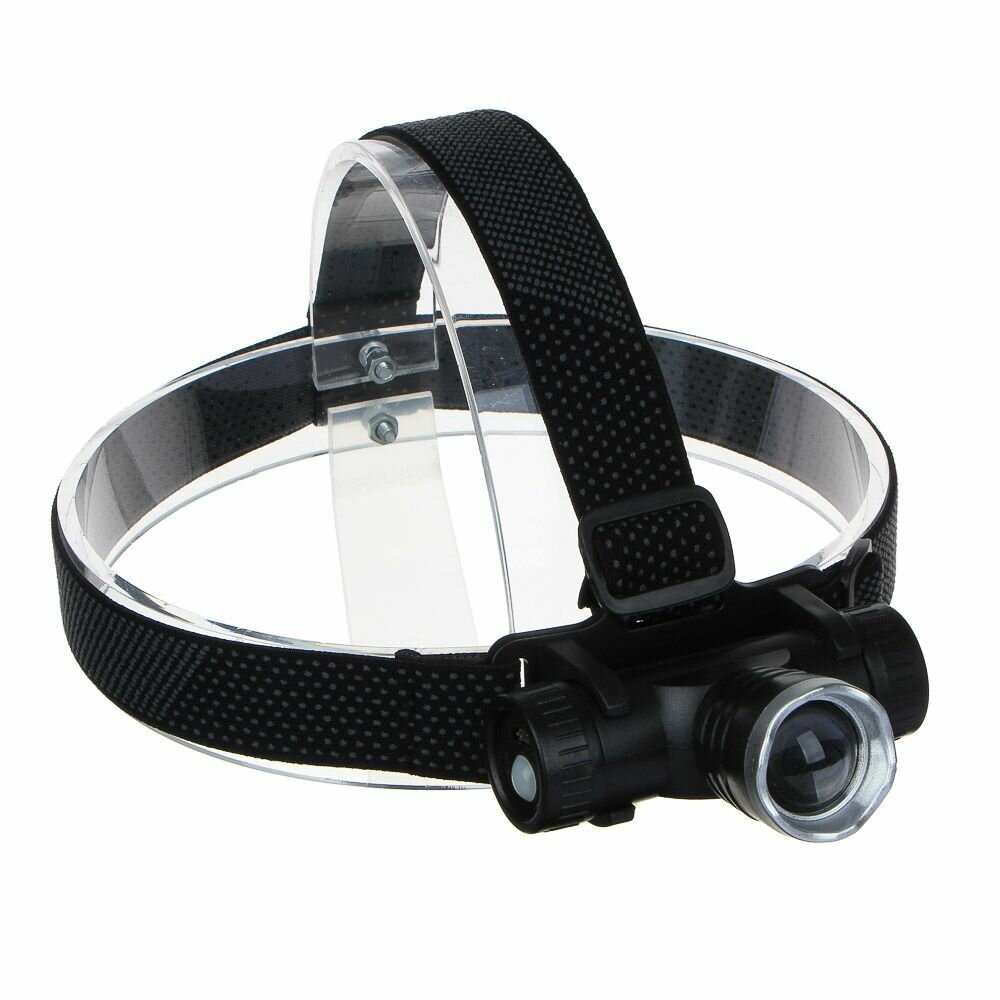 Фонарь налобный, CREE XPE LED, 4 режима, 1200мАч, 8,3х3,8х7,3см, USB кабель, пластик ермак