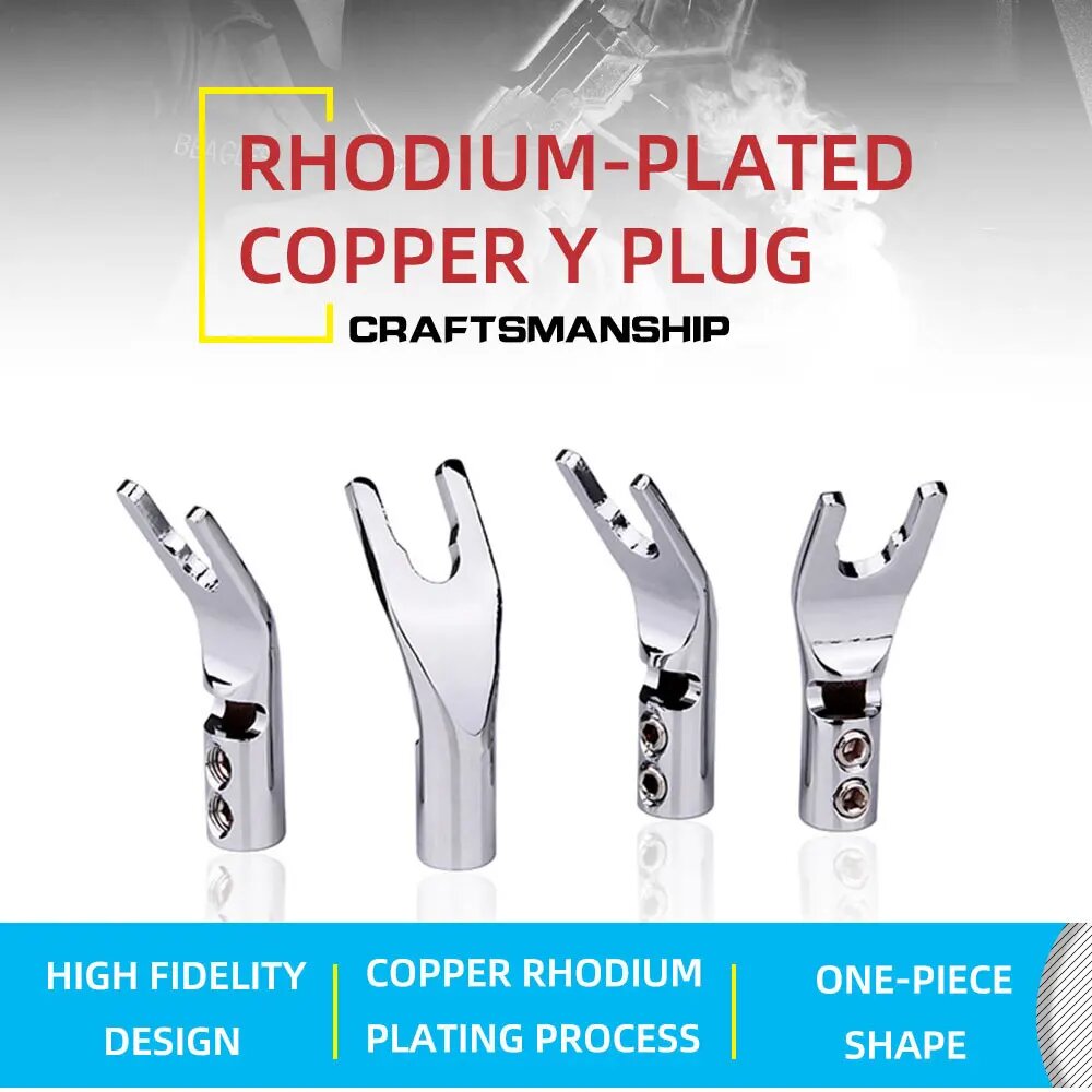 4 шт. Аудио разъем Y-образный родиевое покрытие YYAUDIO 8PCS