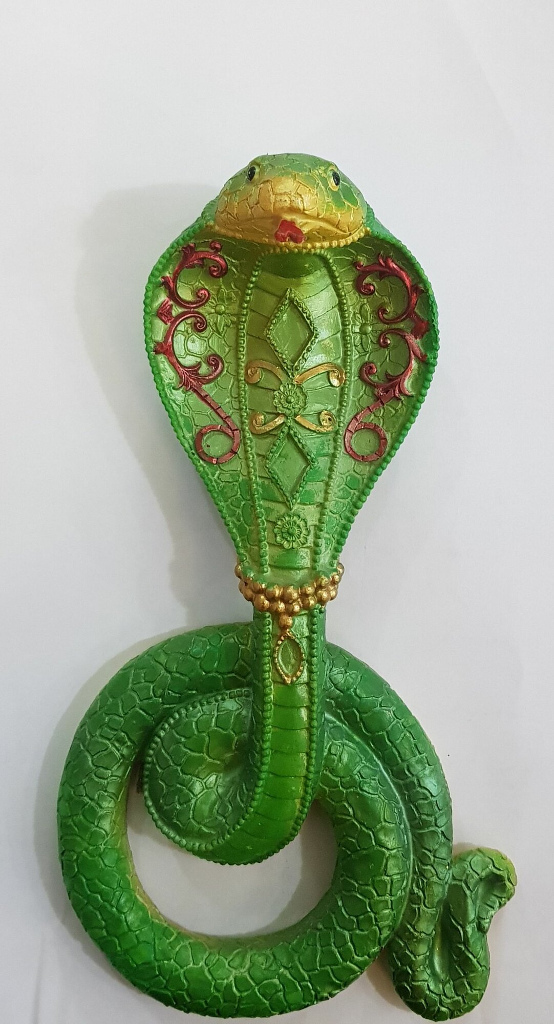 Статуэтка декоративная "Змея Кобра" 23х12х6см, настенная, полистоун