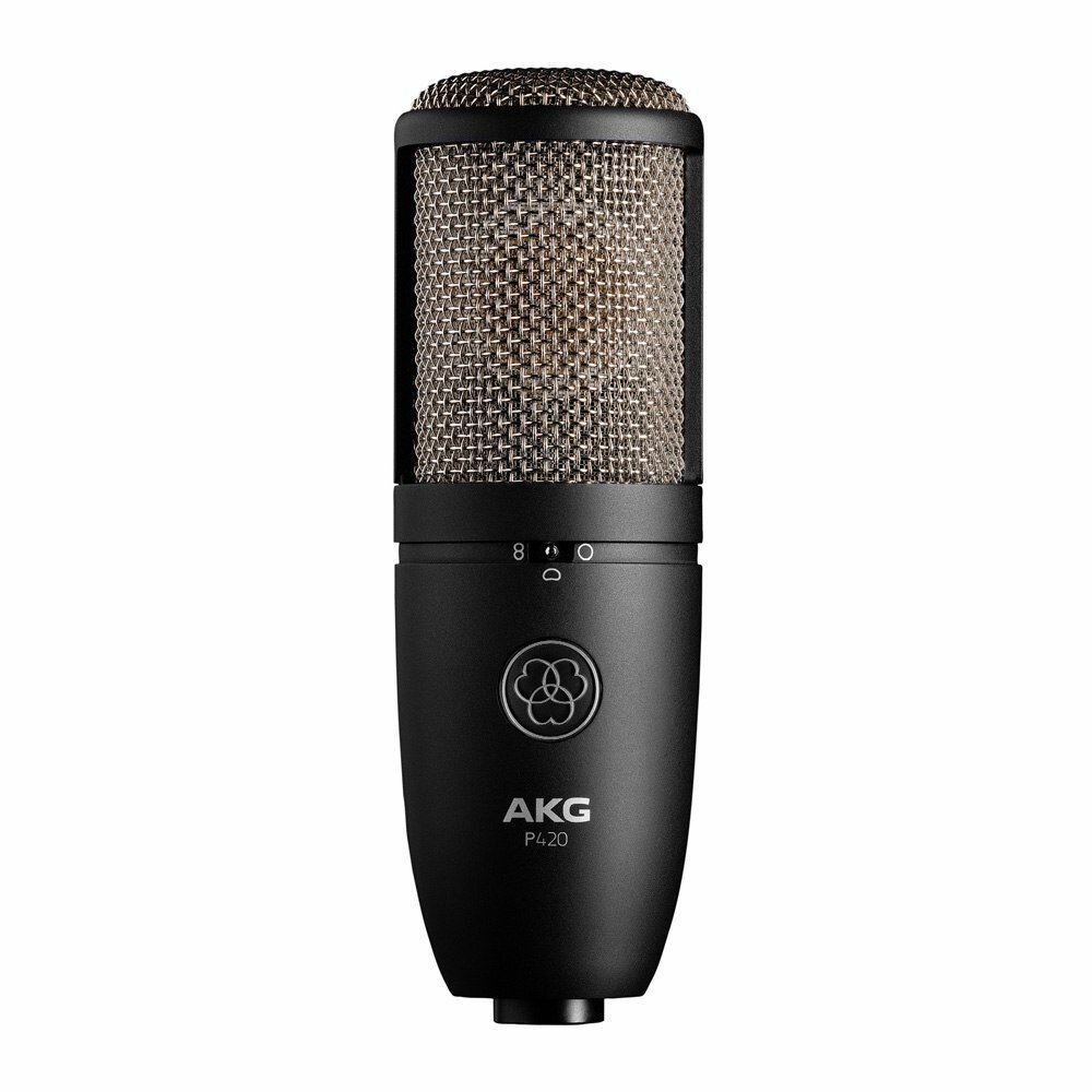 Микрофон проводной AKG P420, разъем: XLR 3 pin (M), черный