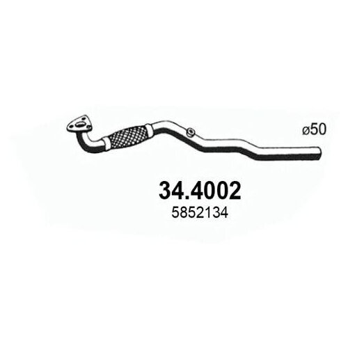 Труба выхлопного газа, ASSO 34.4002 (1 шт.)