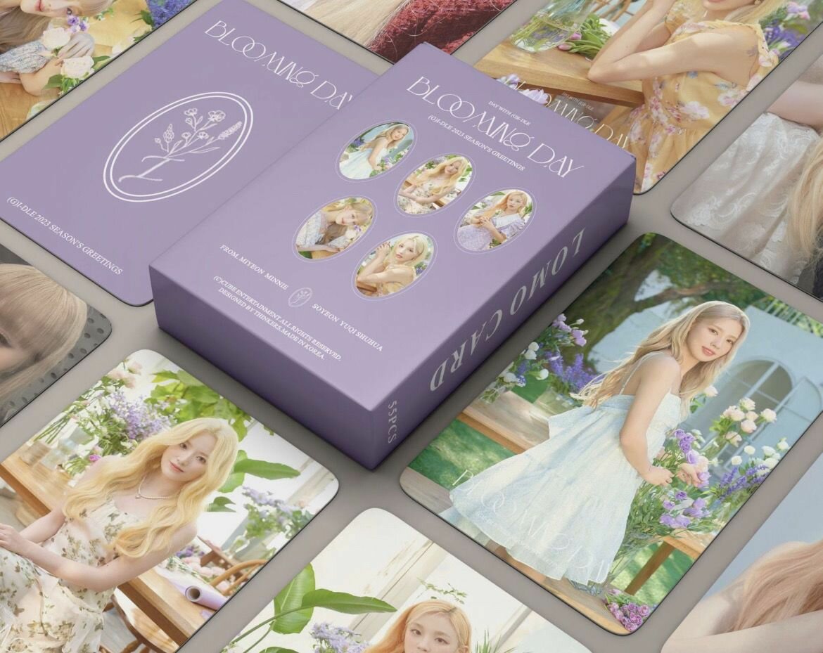 Карточки K-POP (G)I-DLE "BLOOMING DAY" 2 (2023 Seasons Greetings) - 55шт