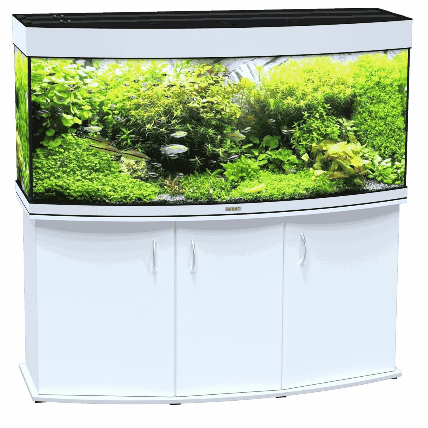 Аквариум панорамный 400 литров с освещением, крышкой и тумбой, (140*56*64 см) Аквас