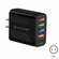 Зарядное устройство, 4 USB + Type-C, 48Вт, мультиинтерфейс, PD, черное
