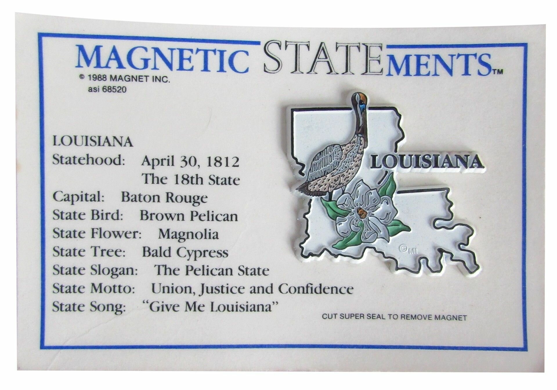 Magnetic Statements. Louisiana Магнит на холодильник