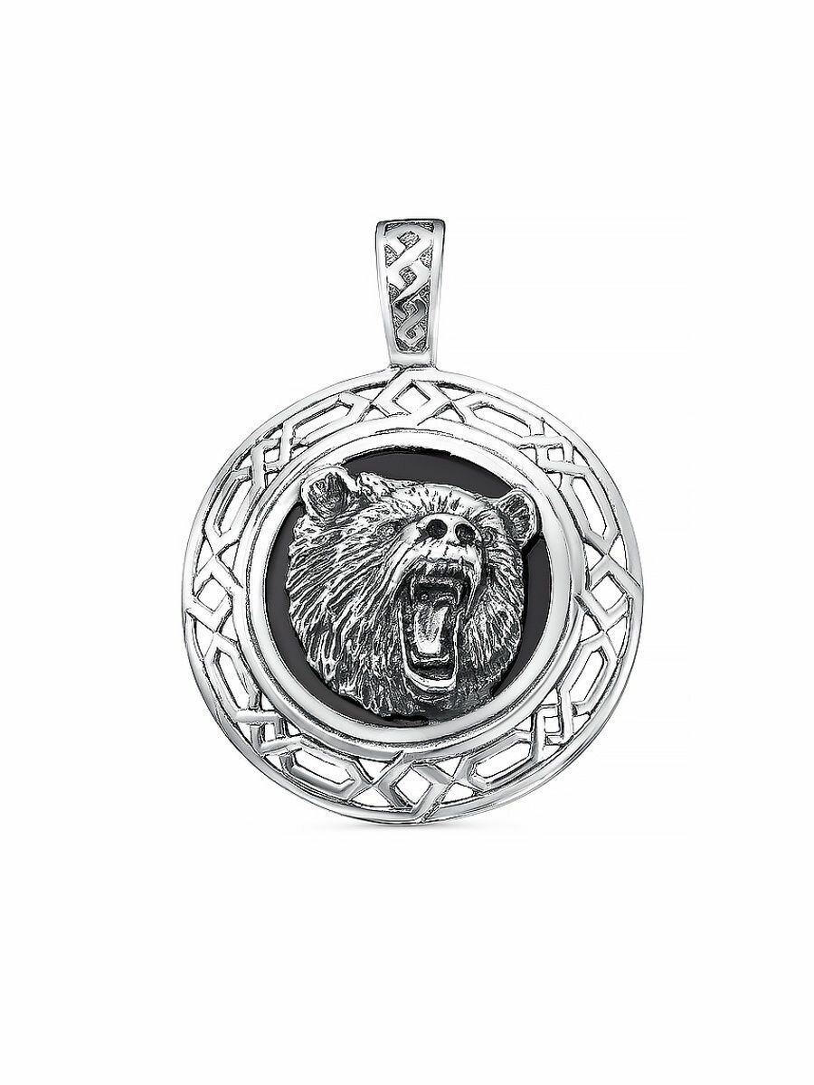 Подвеска, серебро, 925 проба, родирование, агат