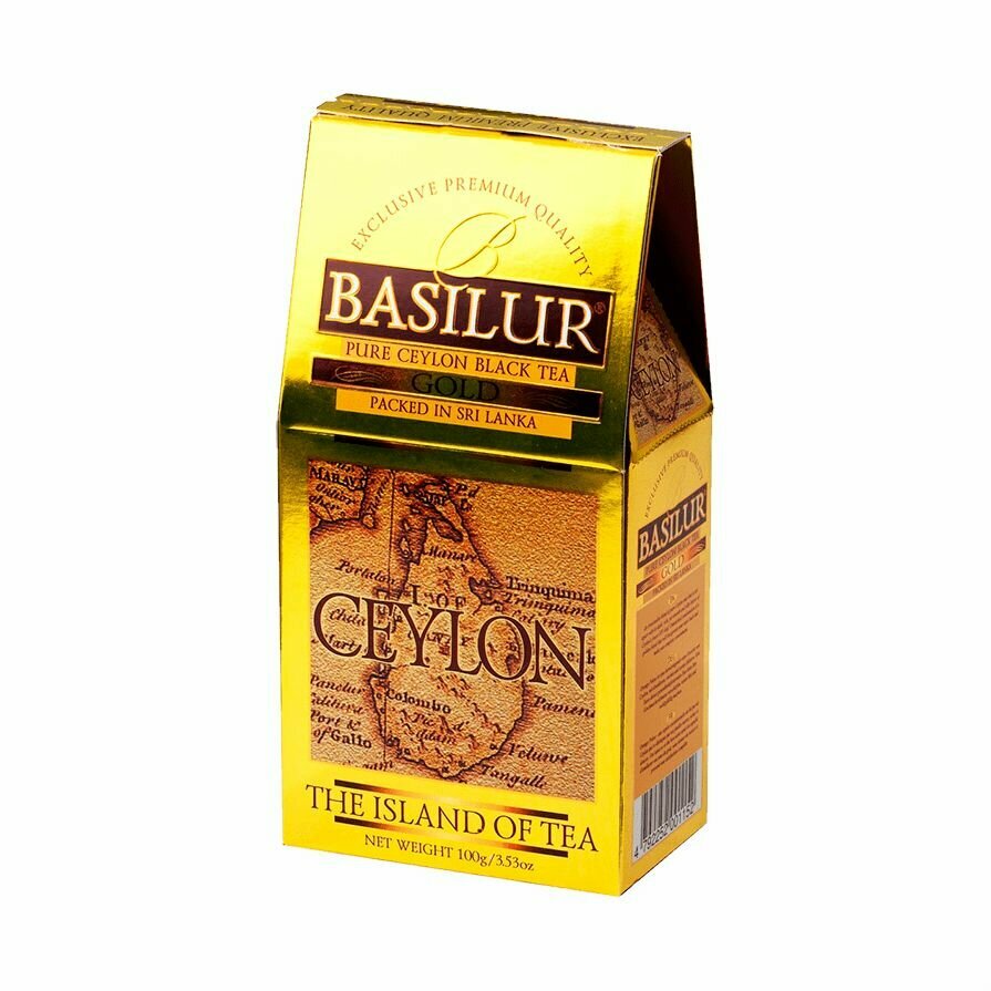 Basilur Черный чай, Остров, Золотой, 100 г.