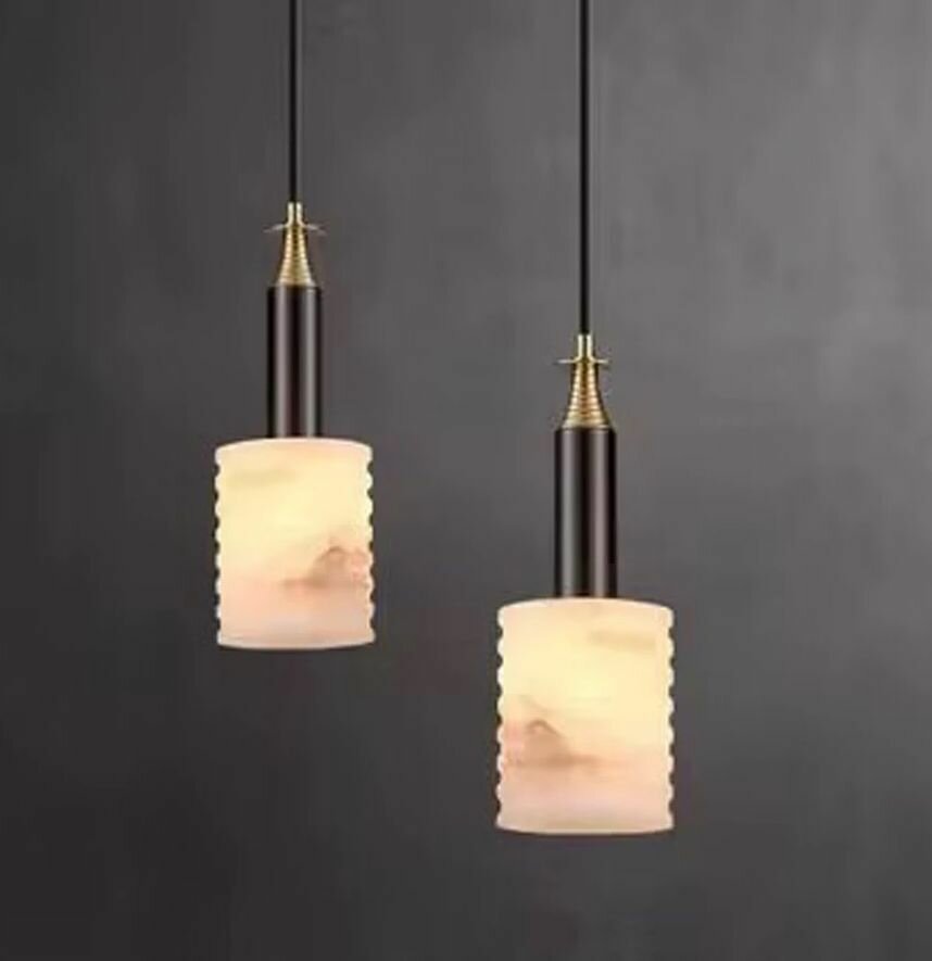 Люстра подвесная белый мрамор Е14 40Вт Pleats Marble Светильник подвесной прикроватный, для гостиной , кухни Blesslight