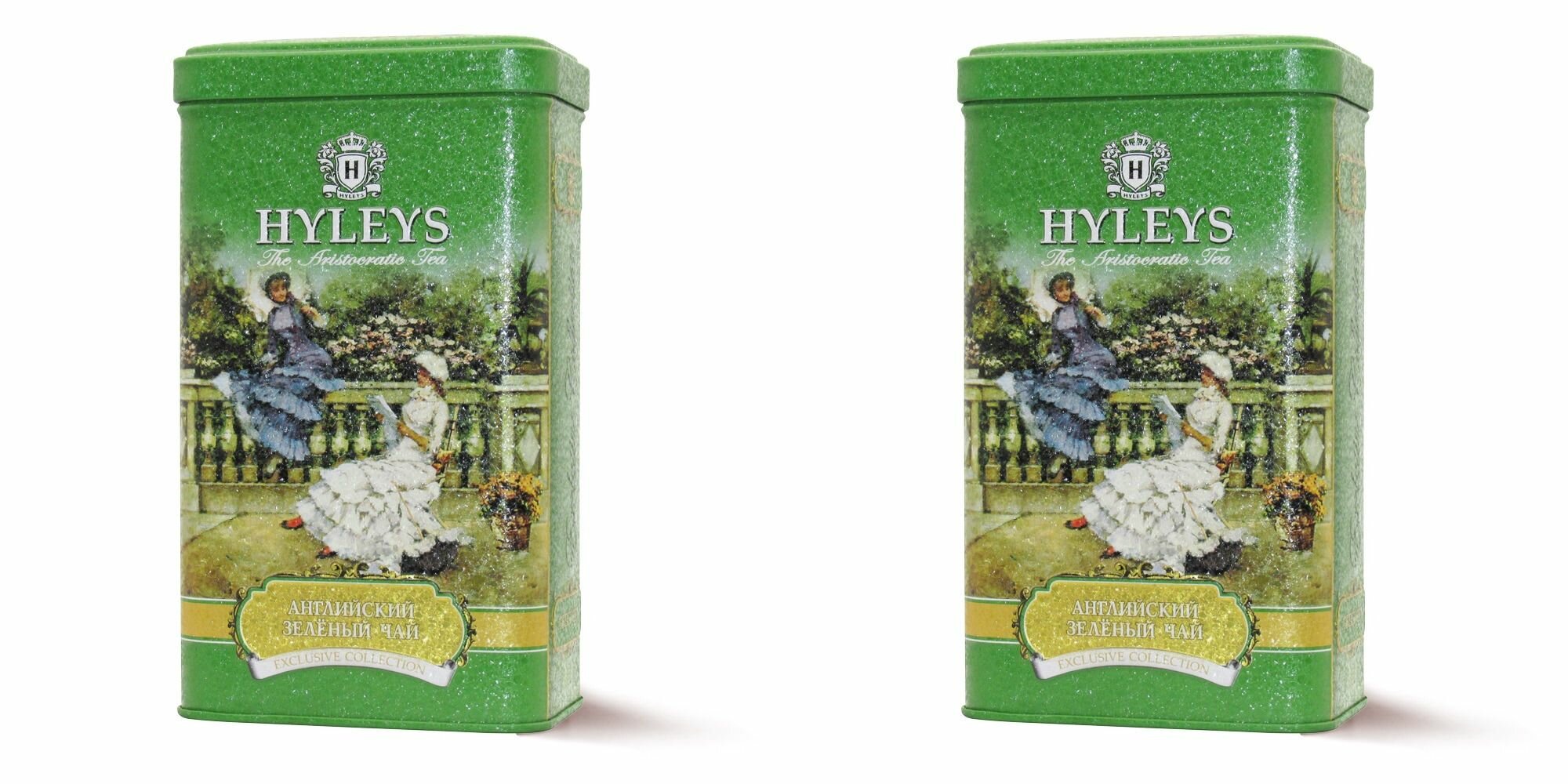 Hyleys Чай зеленый, английский, крупнолистовой, 100 г, 2 уп.