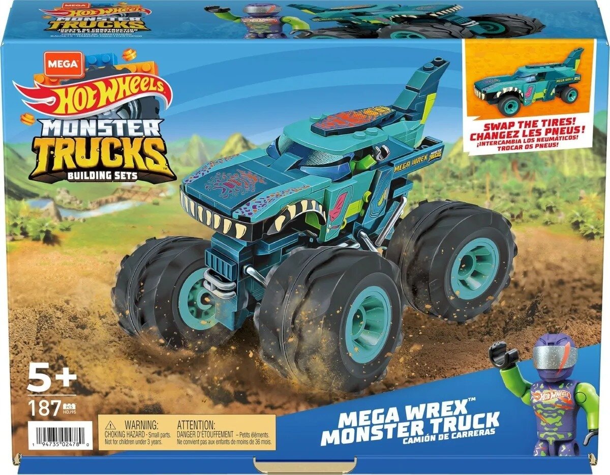 Конструктор Mega Construx Hot Wheels HDJ95 Монстр-трак Мега Рекс
