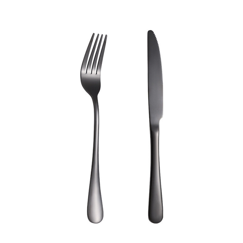 Набор ножей, вилок и ложек из нержавеющей стали, утолщенные западные ножи и вилки для стейков, трансграничный набор из