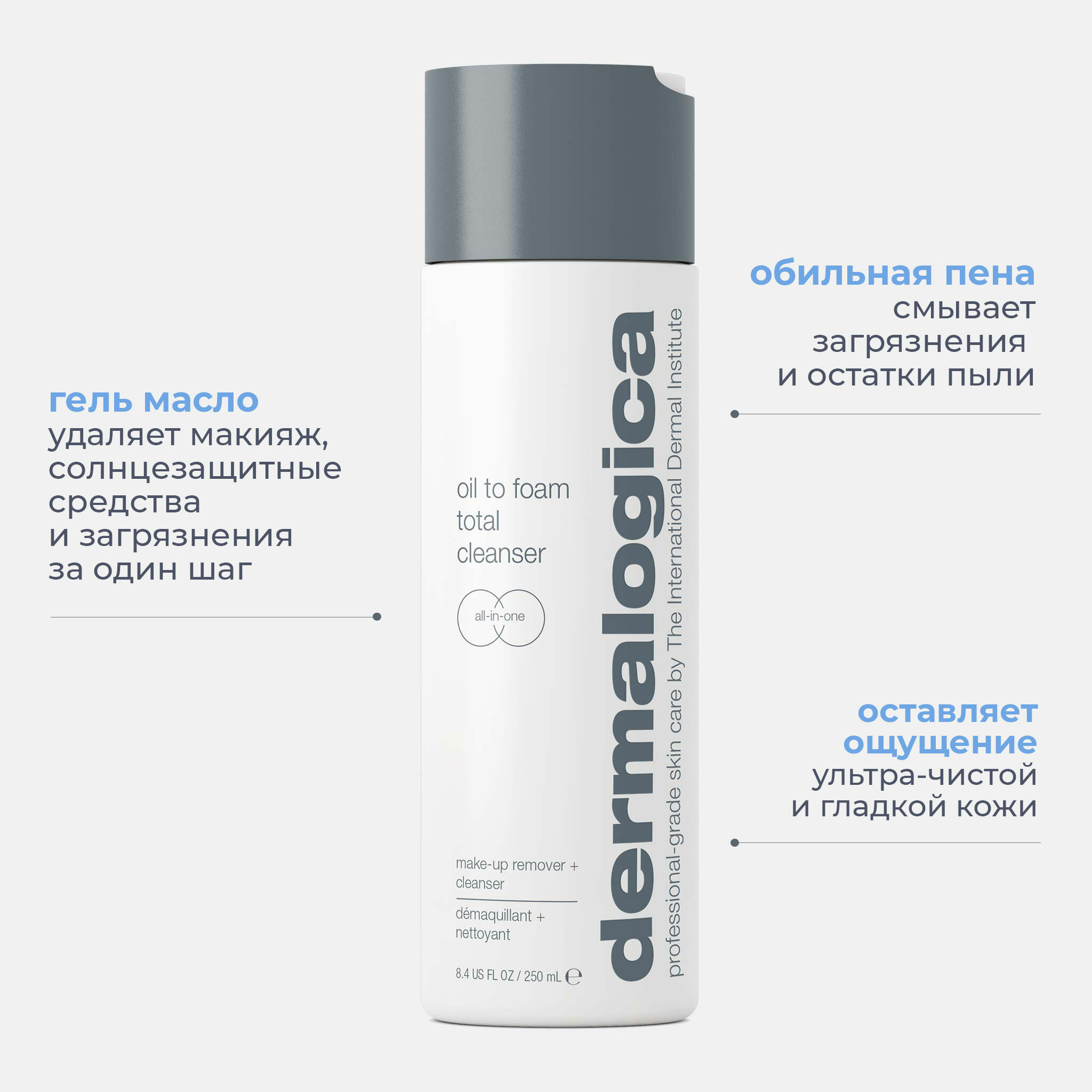 Dermalogica Трансформирующийся комплексный очиститель 2 в 1 Oil to Foam Total Cleanser