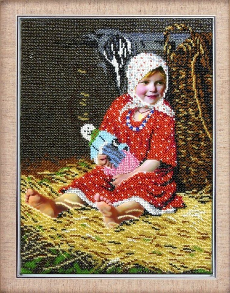 Набор для вышивания Вышиваем бисером #В-40 Варварка, Вышивка бисером, 25 x 34 см