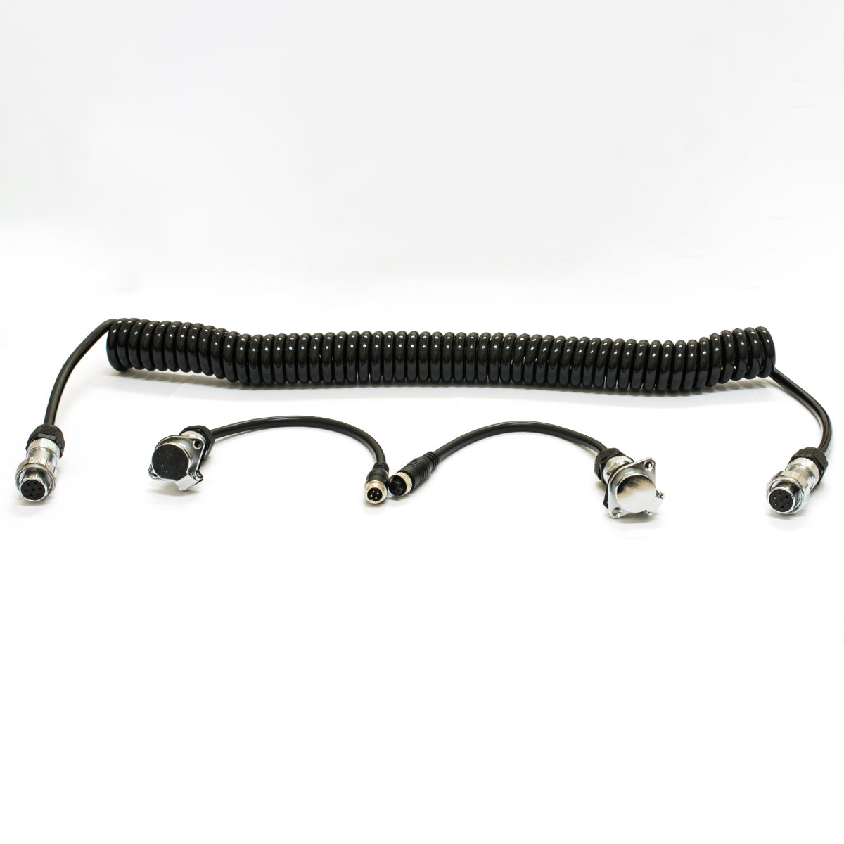 Пружинный кабель с разъемами-розетками для подключения камеры заднего вида AVEL AVS11TRCC, 0,2-3 м