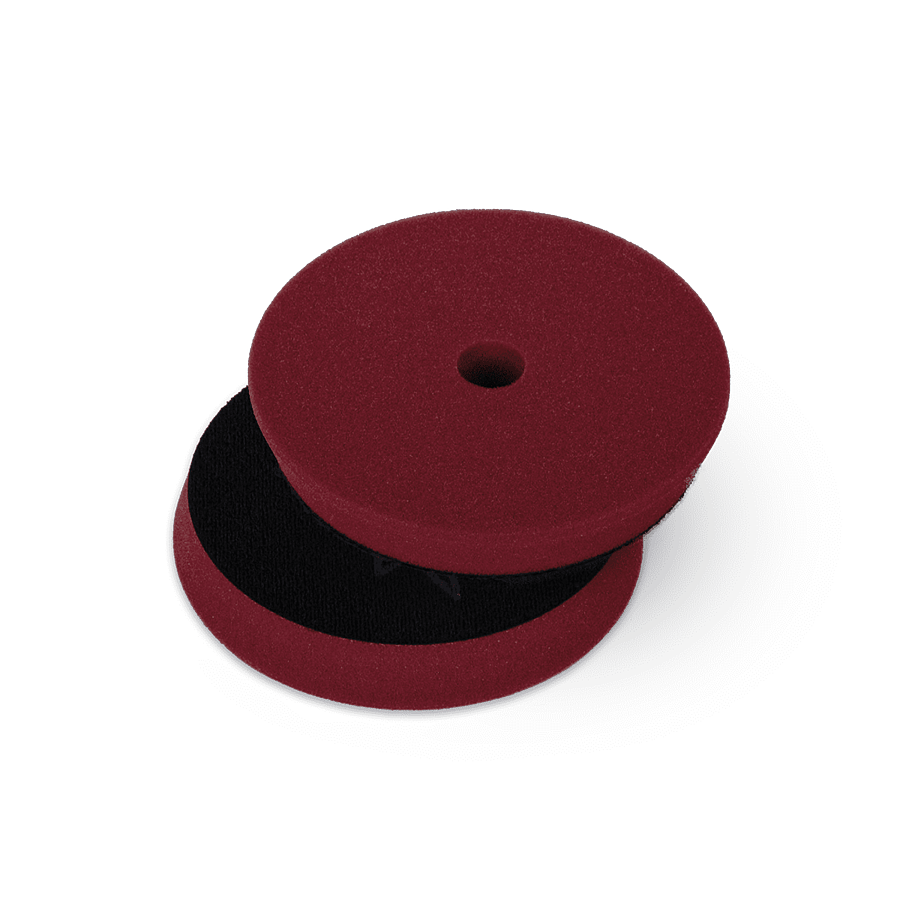 Zvizzer | Thermo Pads SOFT RD - Полировальный термостойкий поролоновый бордовый круг мягкий 8 kPa. 90/20/80мм к-т 2 шт.