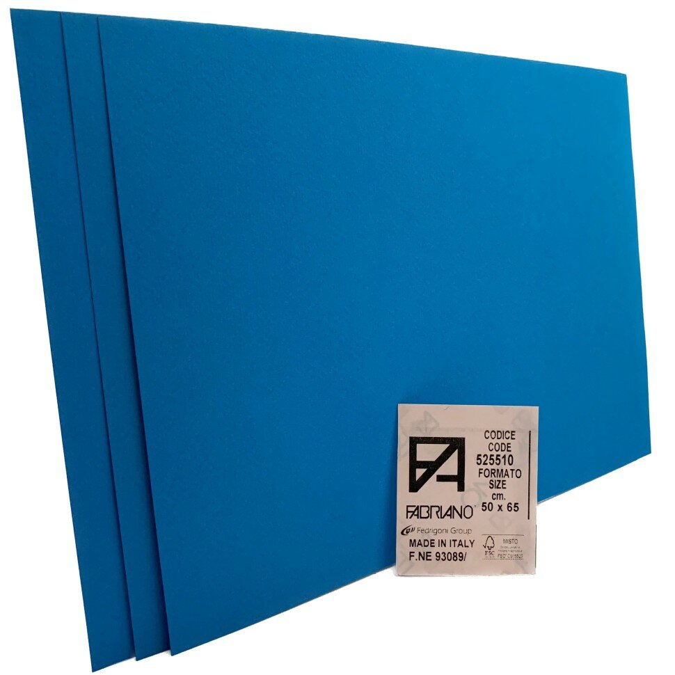 Бумага для пастели № 18 Голубой, 10 листов в папке А-4, Tiziano
