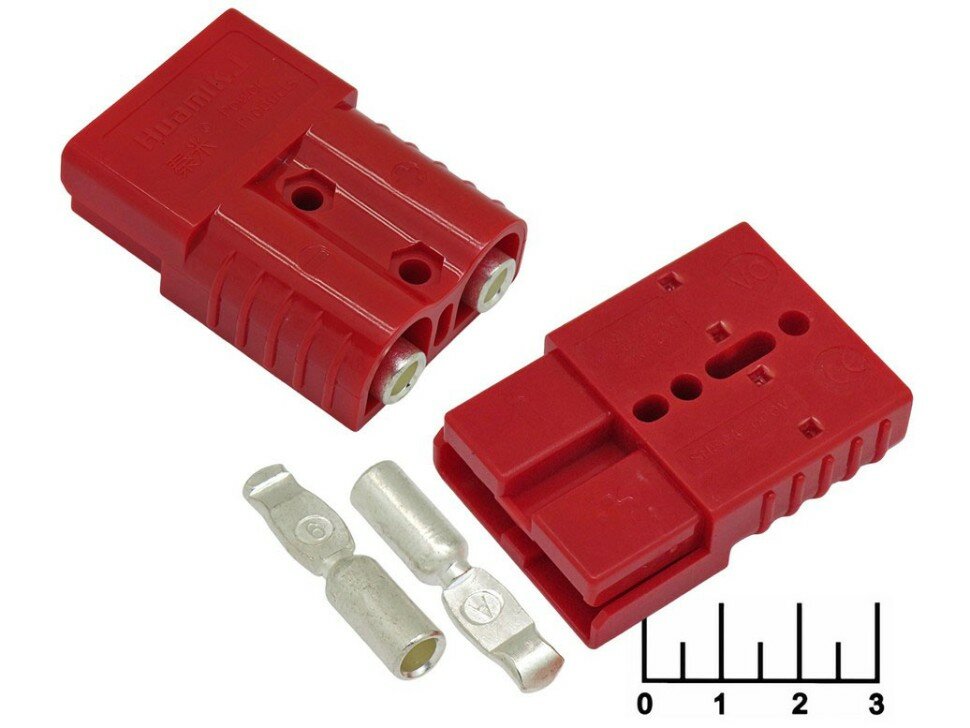 Разъем силовой 2pin 80A 600V BMC 2S (6AG) красный (Anderson)