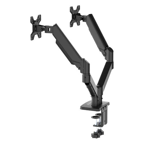 Кронштейн для мониторов ЖК Buro BU-M12, до 32", до 10кг, крепление к столешнице, поворот и наклон, черный