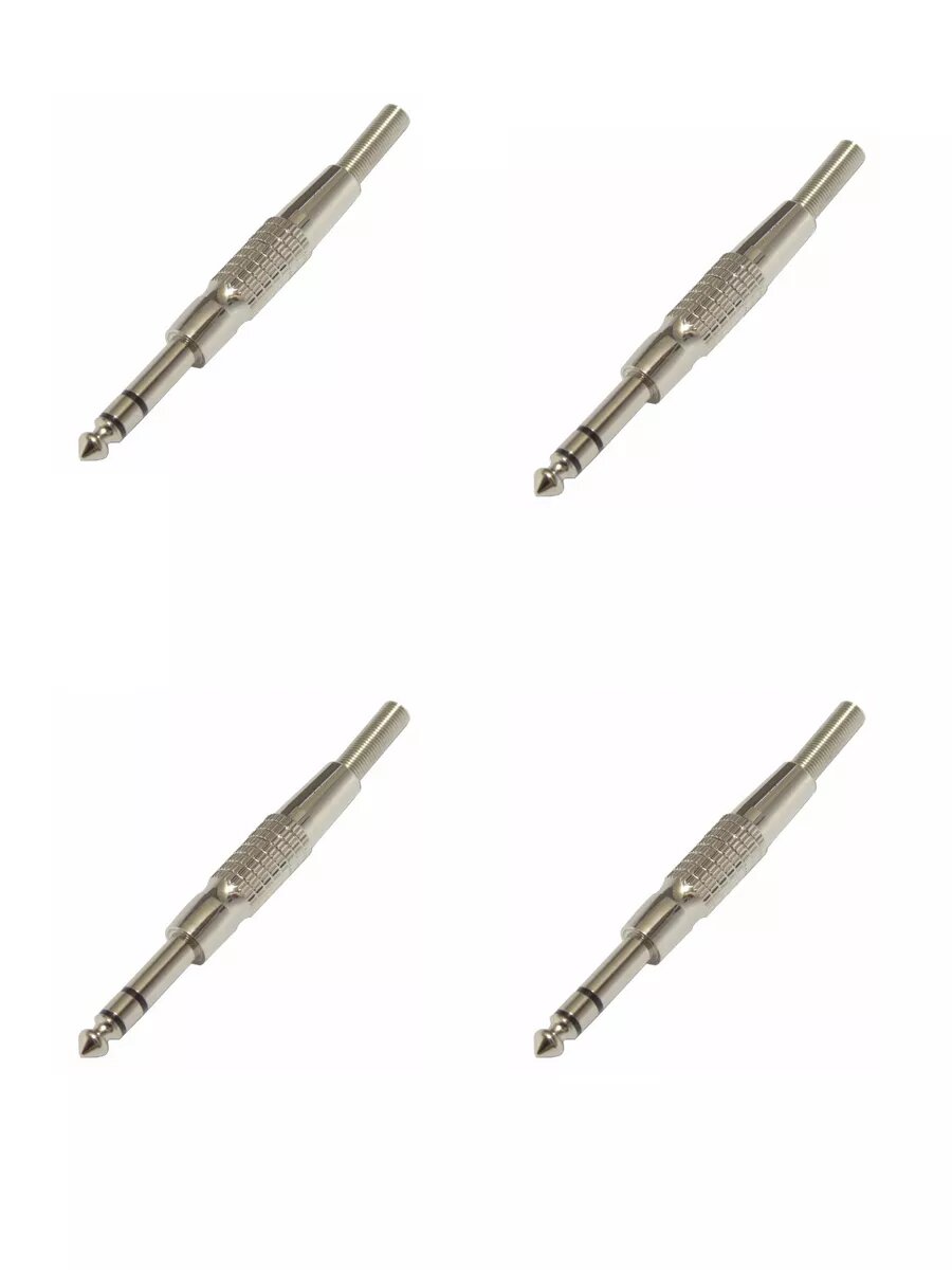 Джек стерео кабельный, 3.5 мм - 6.3 мм 4 шт. J215SET