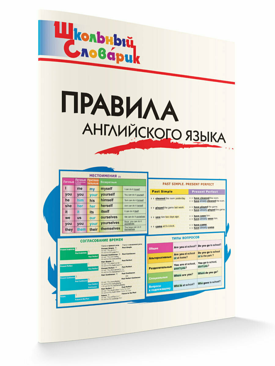 Школьный словарик. Правила английского языка
