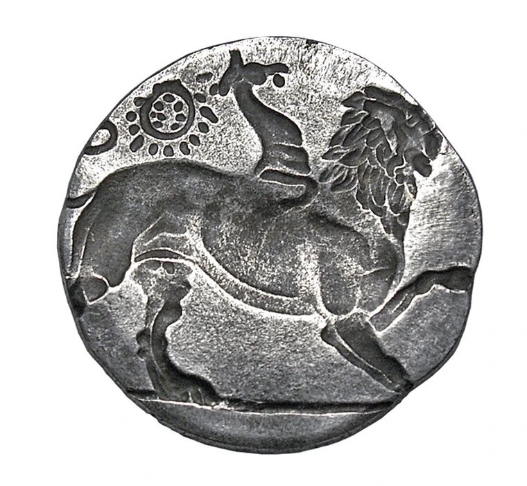 Новодельная монета Древней Греции, редкий брак залипуха сувенирная копия монеты, нумизматика, деньги для коллекции