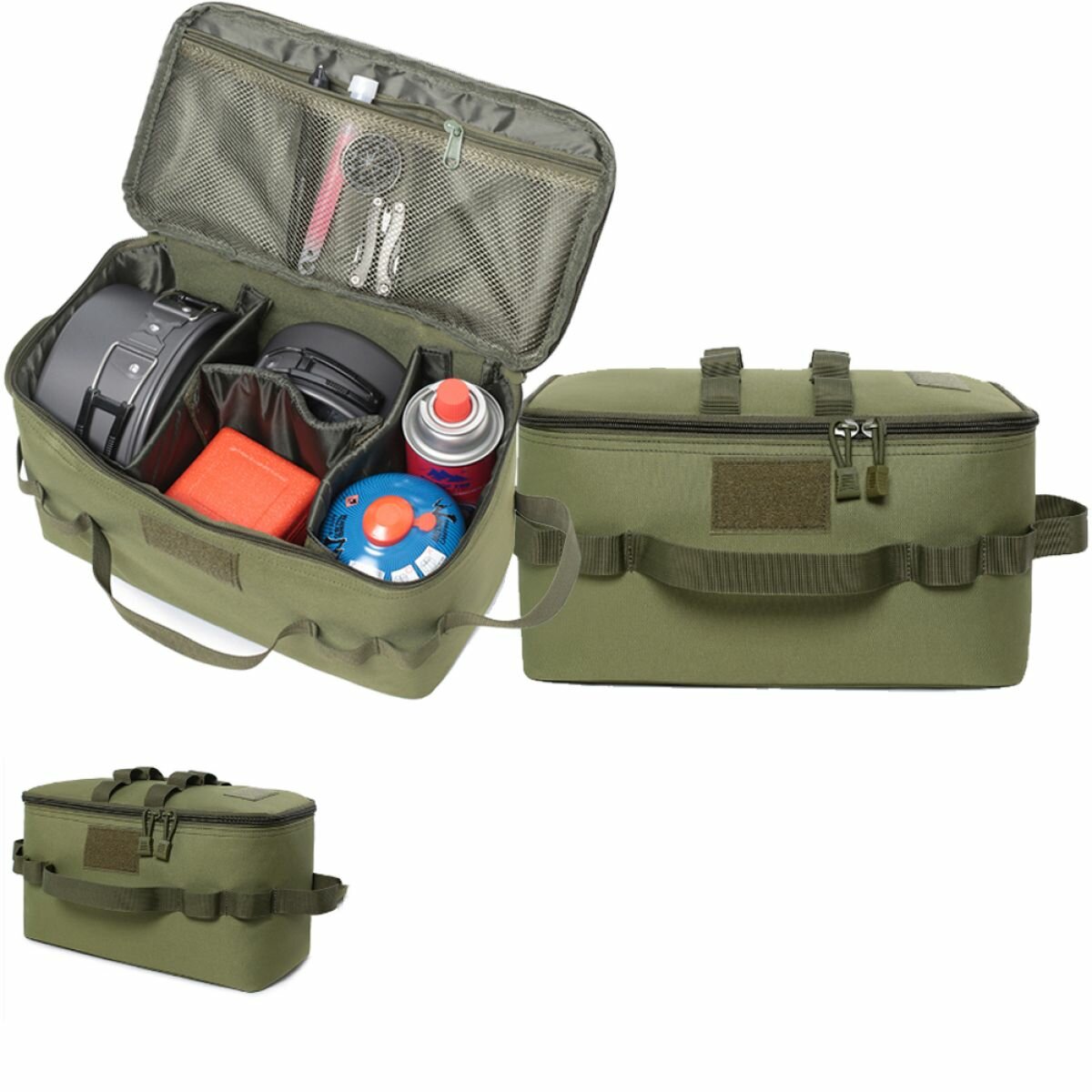 Походная сумка для хранения, фонарь для пикника на открытом воздухе, газовая плита, стандартная кастрюля, сумка-тоут