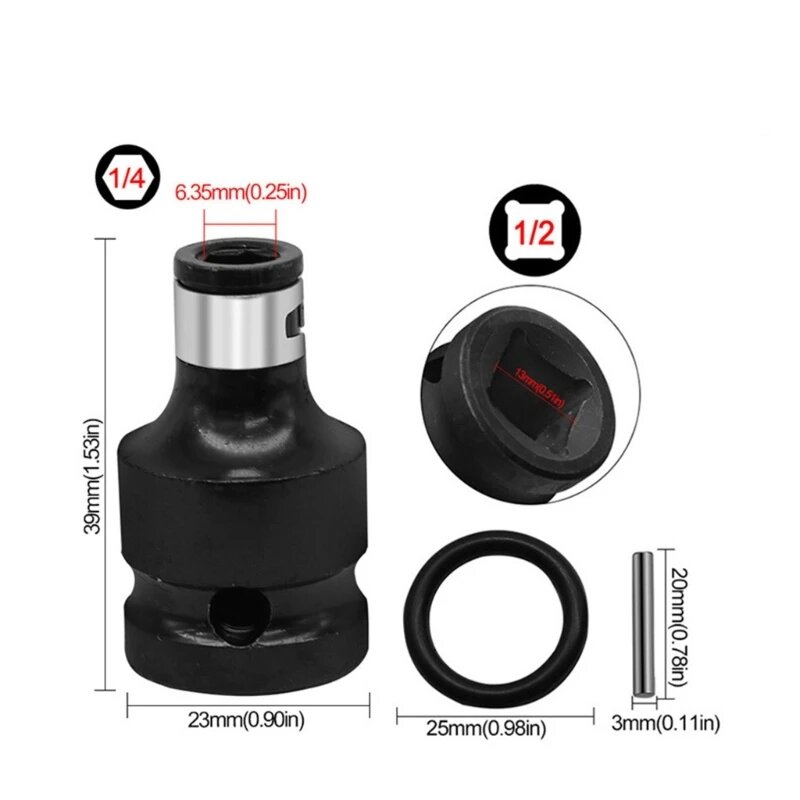 Адаптер для гайковерта 1/4", Цвет: B